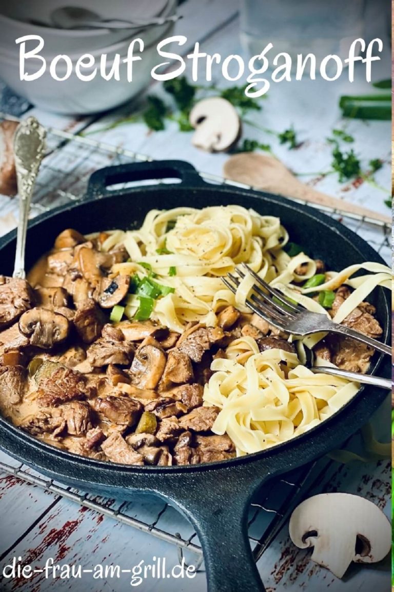 Fleisch Boeuf Stroganoff Auf Butternudeln Rezept Kochbarde