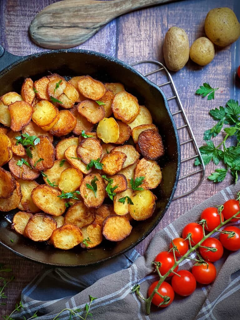 Bratkartoffeln Auf Dem Grill
