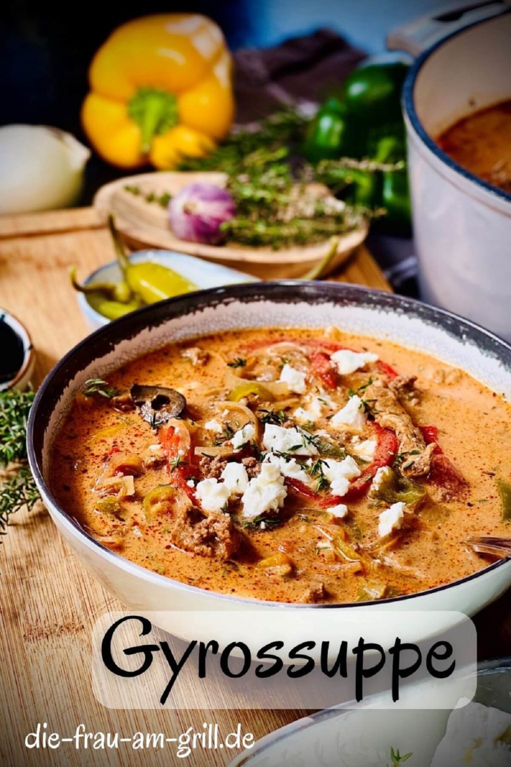 Gyrossuppe Rezept für die Party oder Familie | diefrauamgrill.de