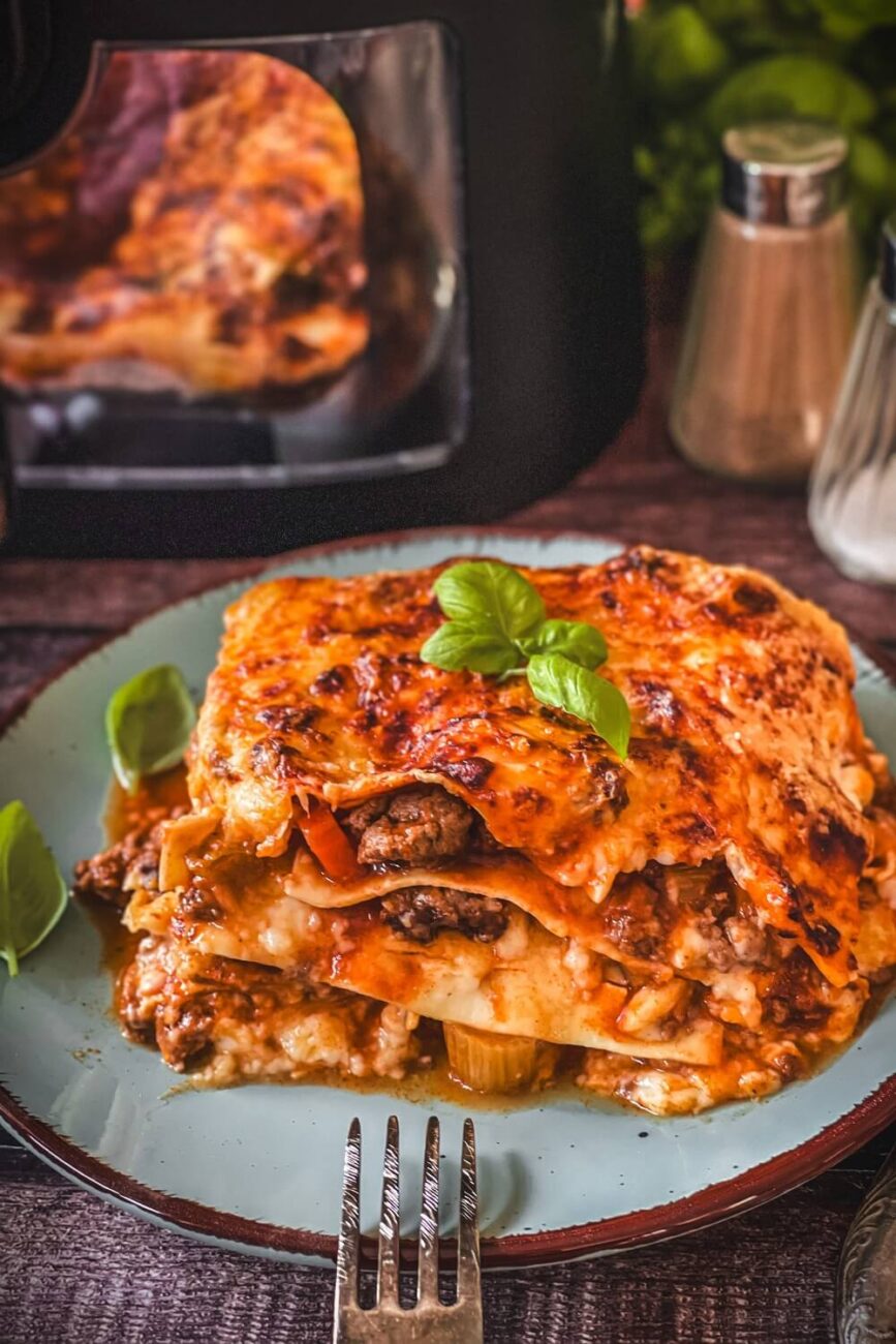 Lasagne aus der Heißluftfritteuse