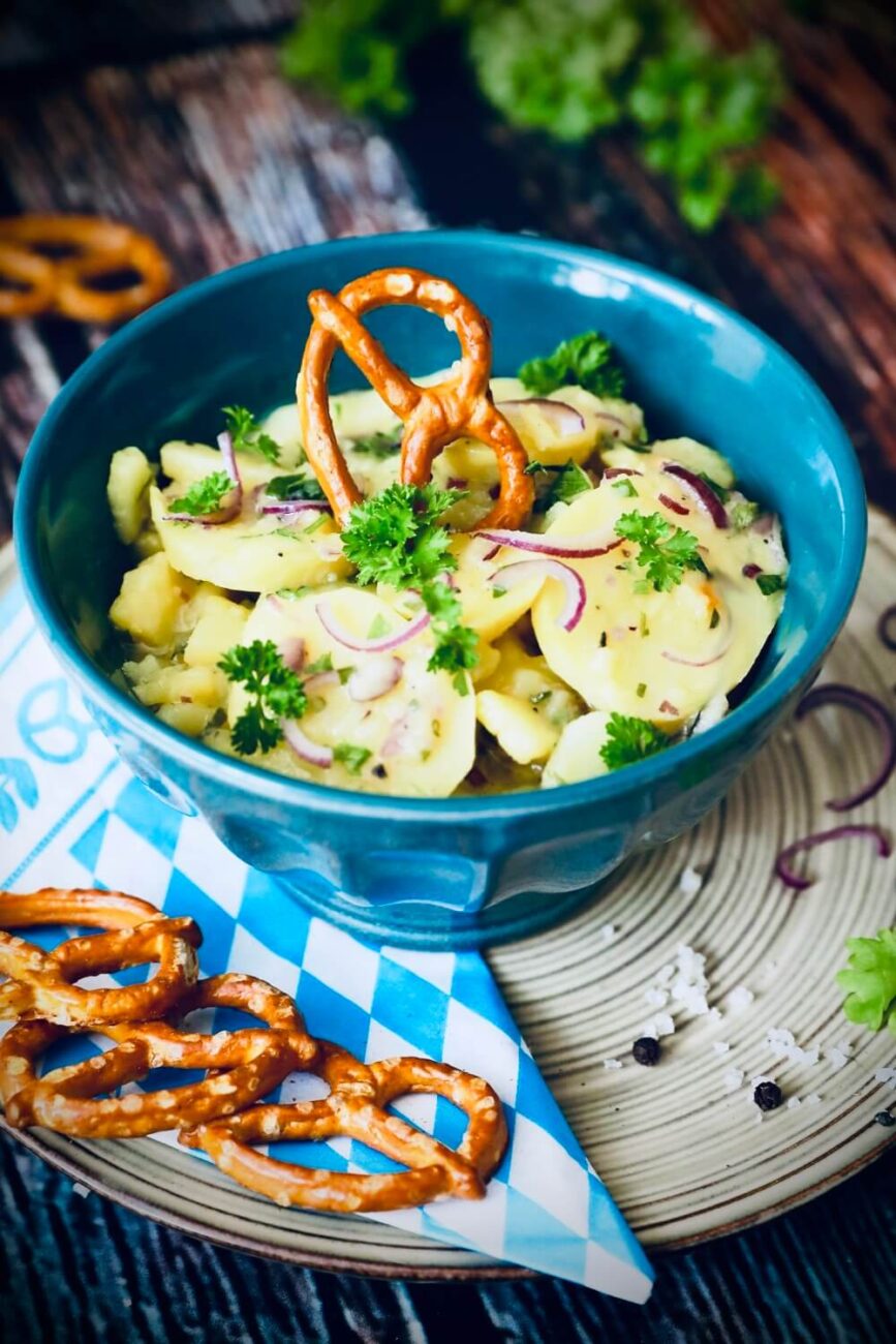 Bayerischer Kartoffelsalat Mit Geräuchertem Wammerl Rezept Küchengötter