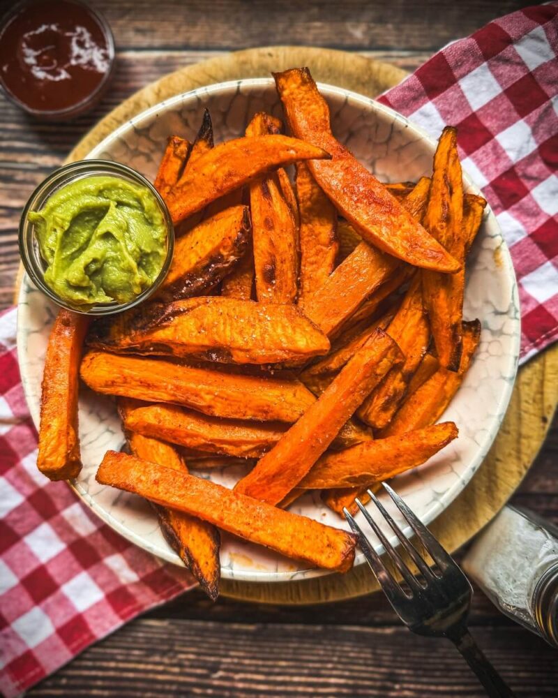 Ssskartoffel Pommes In Der Heissluftfritteuse